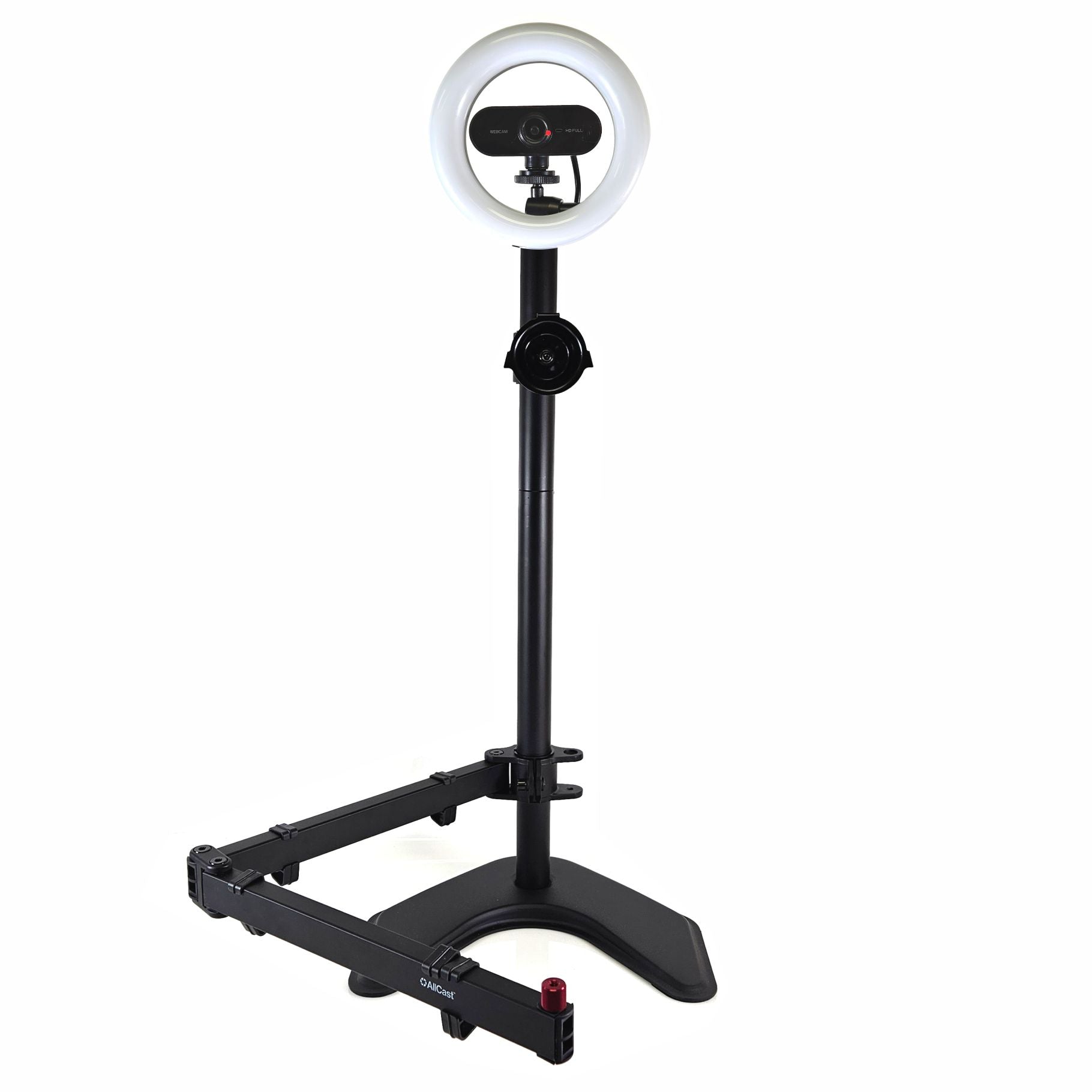 ALLCAST Combination Monitor Stand with built-in Microphone Boom Arm pl ...
