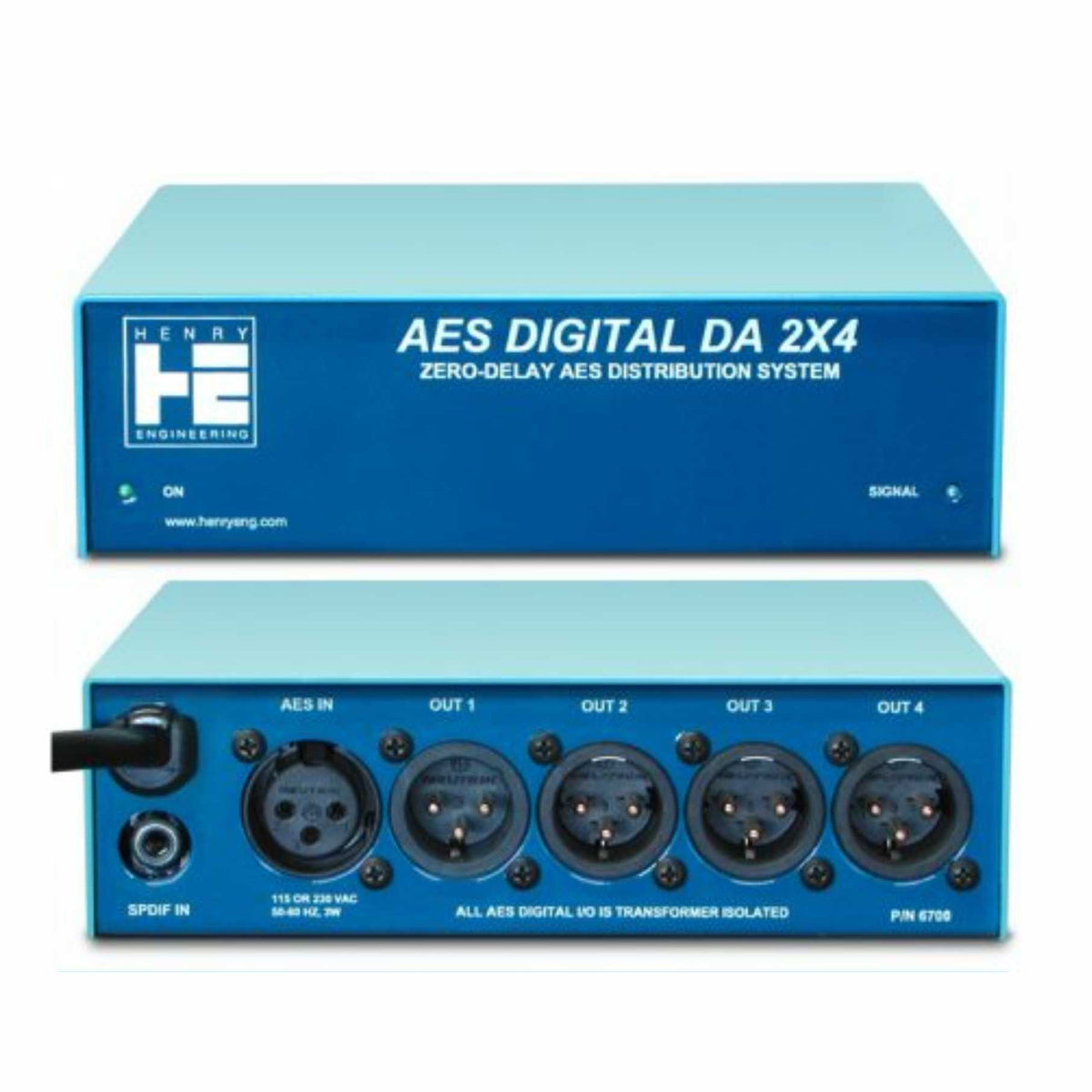 Henry Engineering AES DIGITAL DA 2X4™ ZERO-DELAY AES DISTRIBUTION SYST