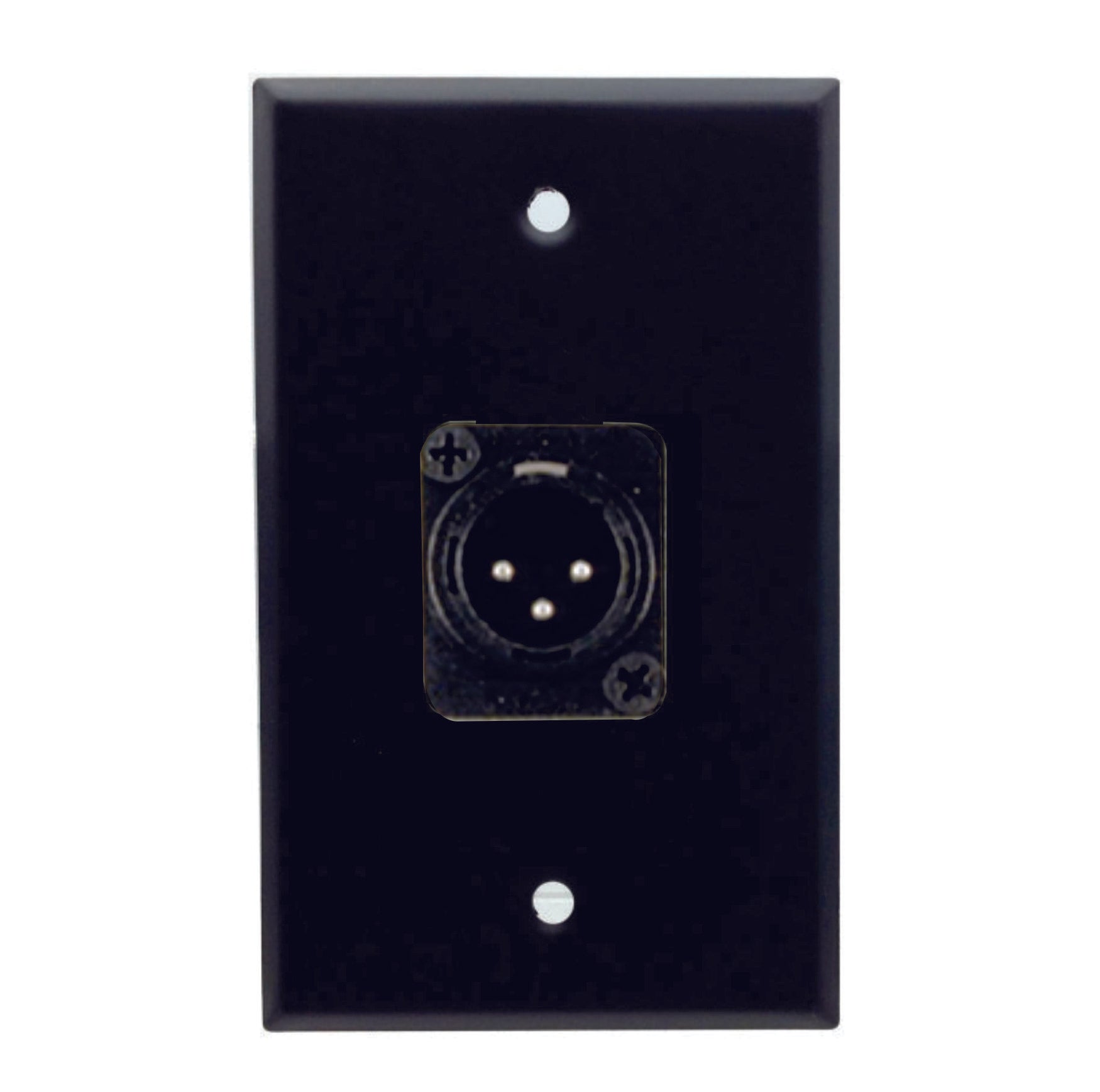 Single Gang Stainless Steel Wall Plate with XLR Male — AMERICAN ...