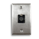 Single Gang Stainless Steel Wall Plate with XLR Female — AMERICAN ...