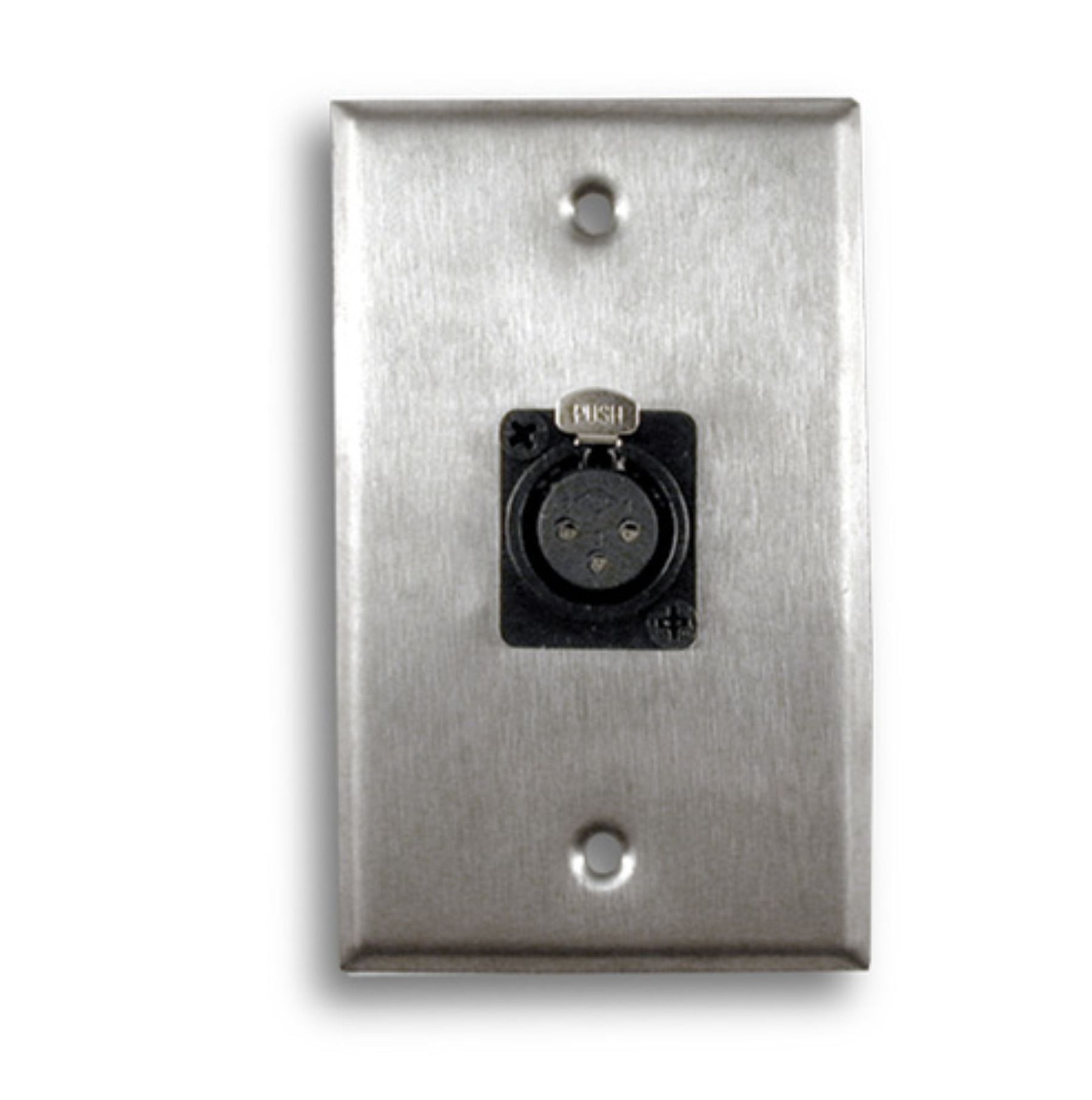Single Gang Stainless Steel Wall Plate with XLR Female — AMERICAN ...