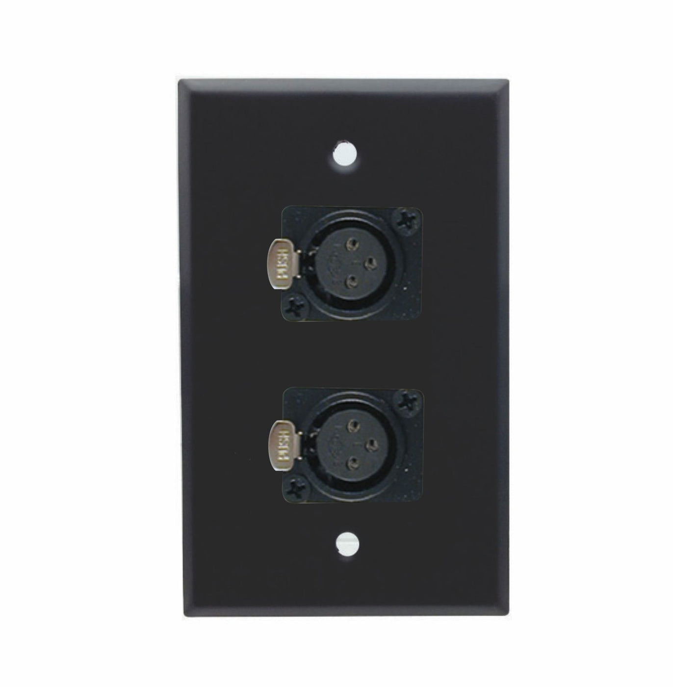 Single Gang Stainless Steel Wall Plates with Dual XLR Female — AMERICAN ...