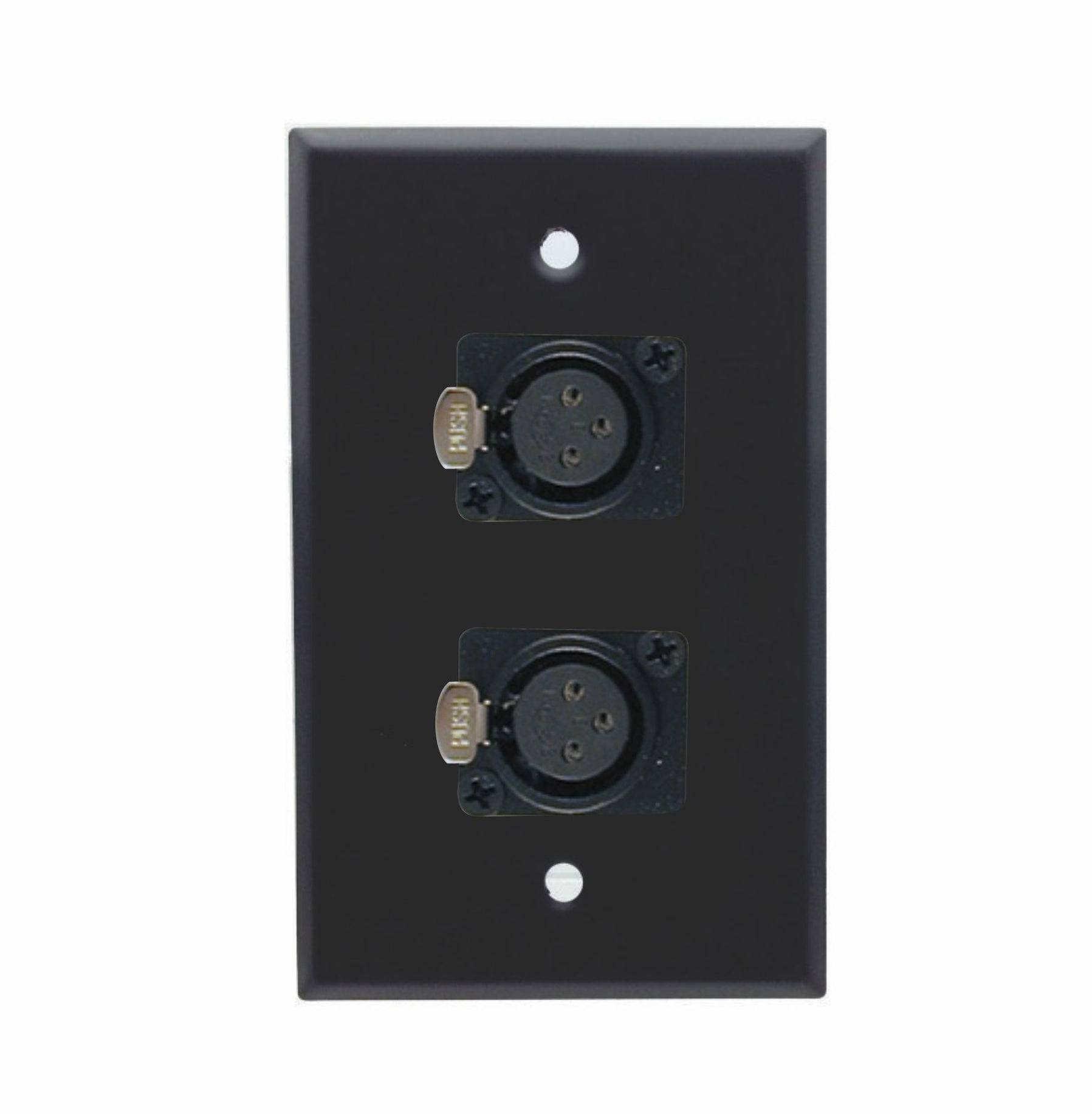 Single Gang Stainless Steel Wall Plates with Dual XLR Female — AMERICAN ...