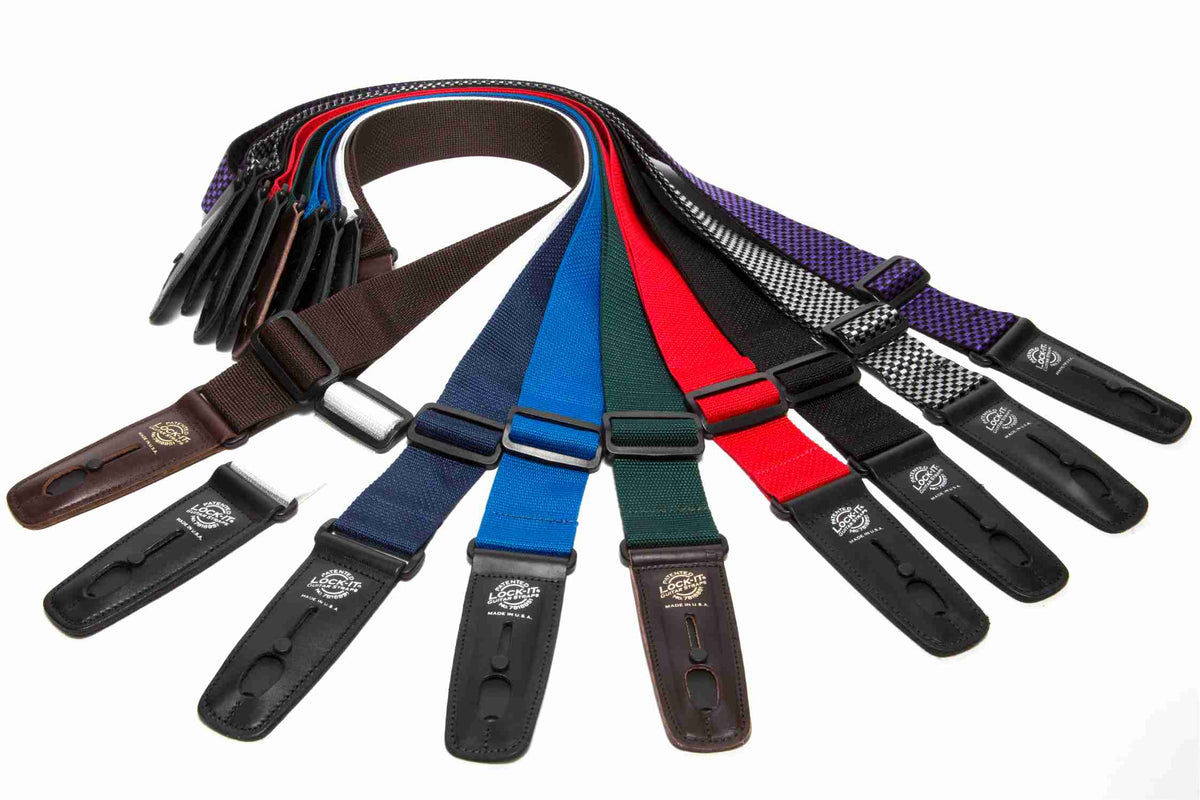 Lock-It Guitar Straps - 2" Wide Nylon in Solid Colors — AMERICAN ...