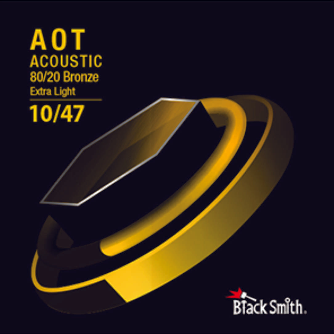 BLACKSMITH Acoustic 6 String Set, Nano-Carbon Coated 80/20 Bronze - Ex ...