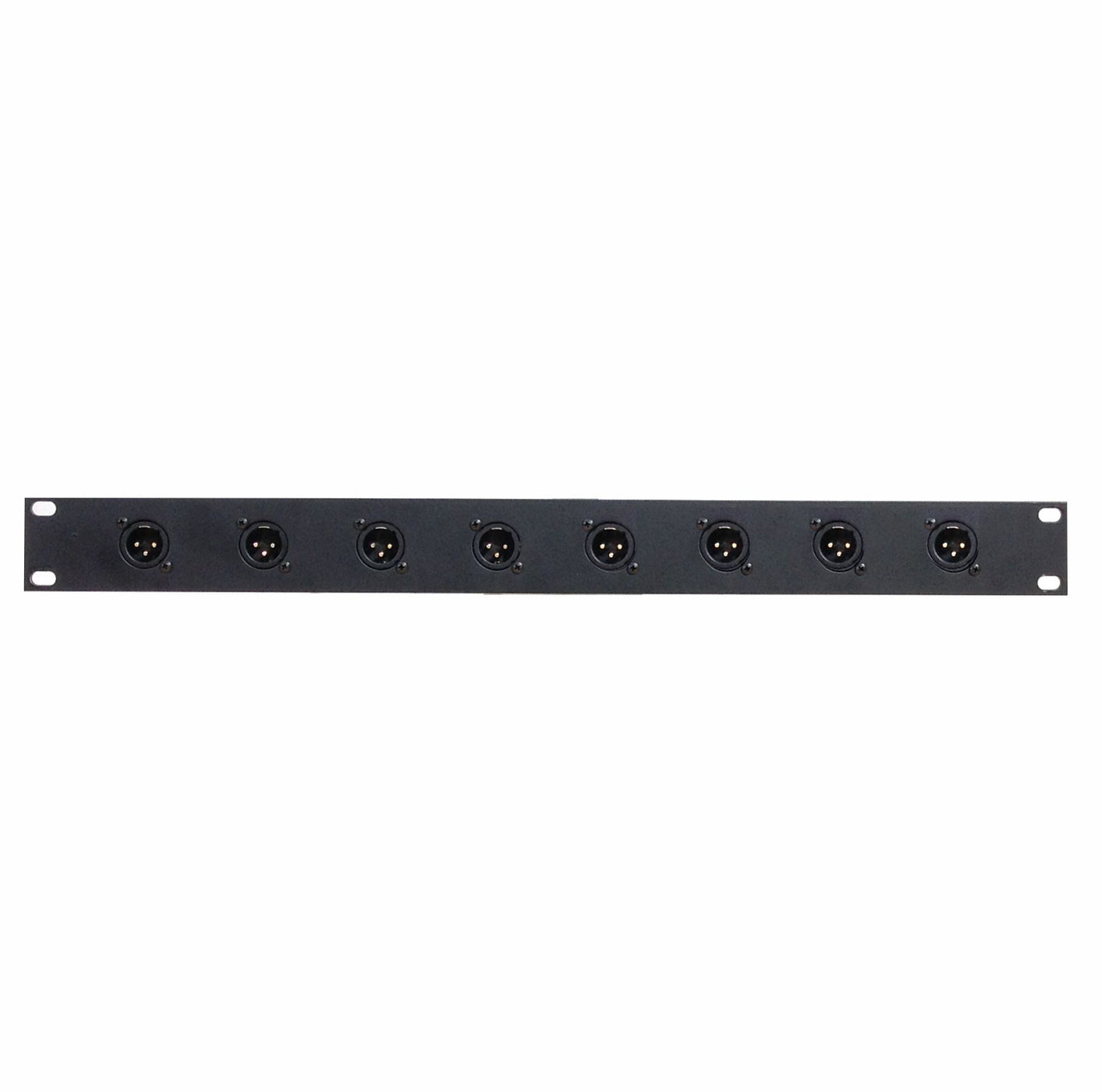 1RU Rack Panel with 8 XLR Male Front / 2 Shielded RJ45 Rear — AMERICAN ...