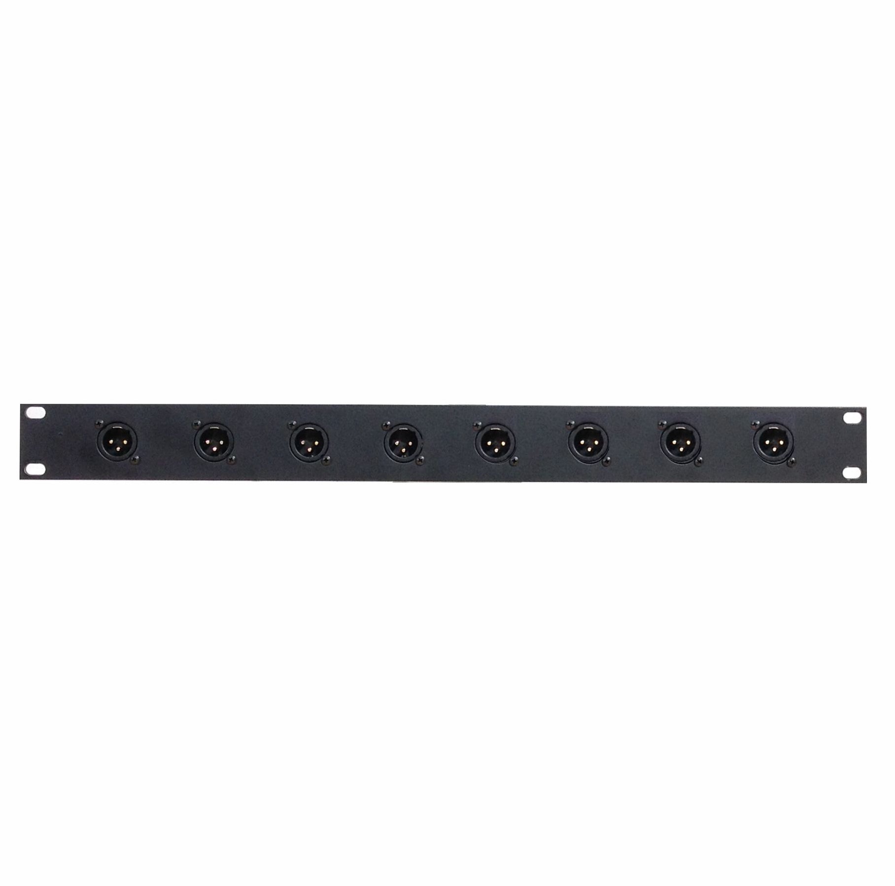 1RU Rack Panel with 8 XLR Male Front / 2 Shielded RJ45 Rear — AMERICAN ...