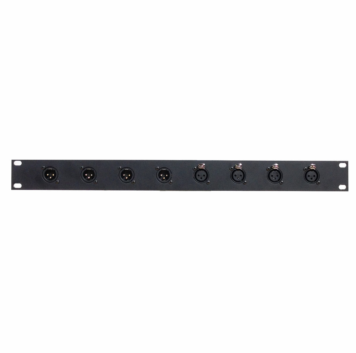 1RU Rack Panel with 4 XLR Male & 4 XLR Female Front / 2 Shielded RJ45 ...