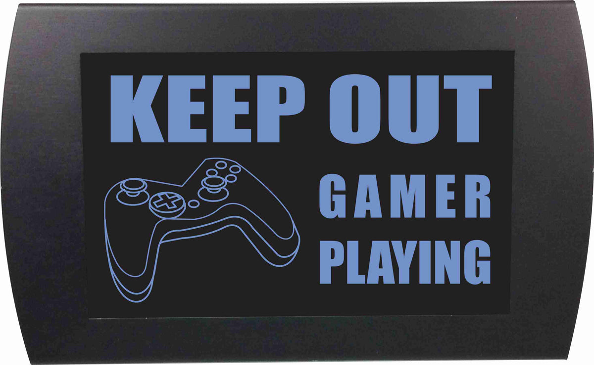AMERICAN RECORDER - "KEEP OUT GAMER PLAYING" LED Lighted Sign ...